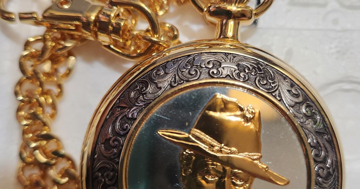 REDUCED Franklin Mint John Wayne collector Pocket Watch With Stand Dome ...