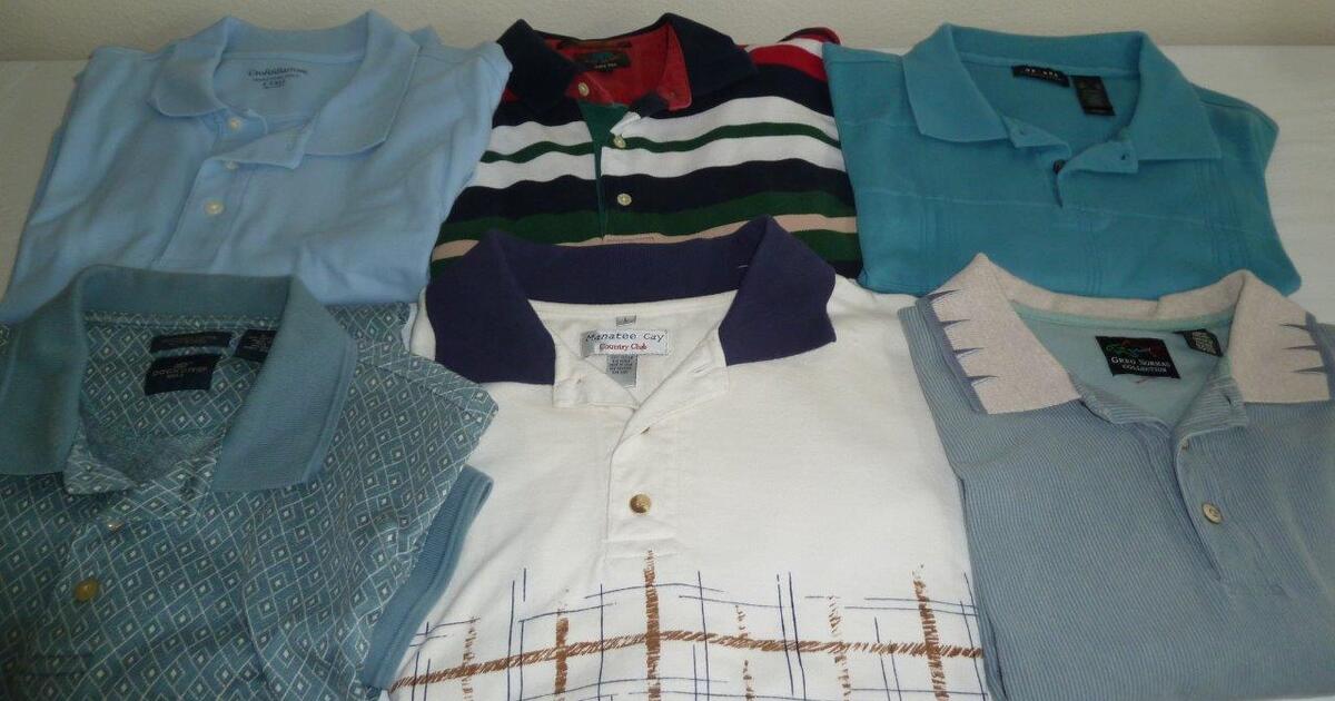6 Mens size large SHIRTS $3.00 each or buy all 6 for $15. for $15 in ...
