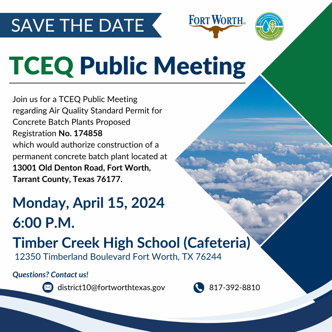 CFW: Public Meeting Notification - Please join Us for a TCEQ Public ...