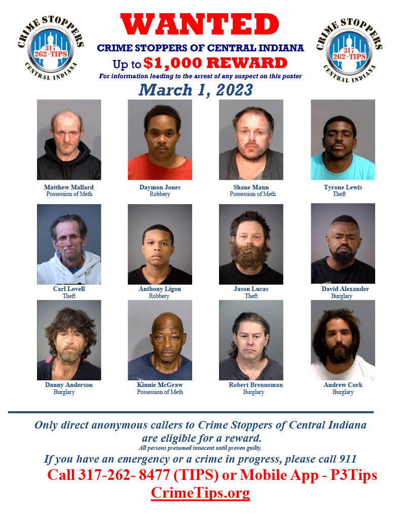 IMPD North District Crime Watch - WANTED Poster - March 2023 ...