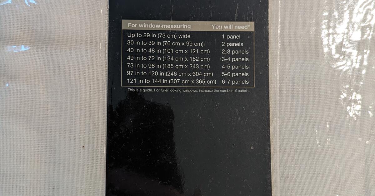 12 Curtains, High Quality Cotton Sheer Linen, w/ Grommet Panel, 50 x ...