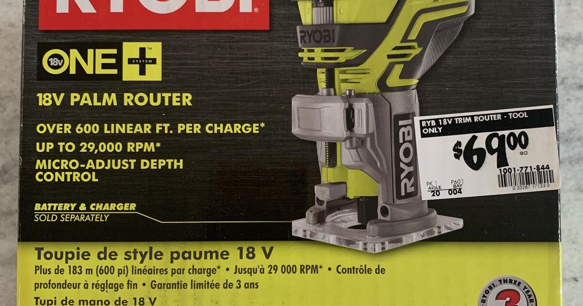 Ryobi 18V Palm Router for $50 in Temecula, CA | For Sale & Free — Nextdoor