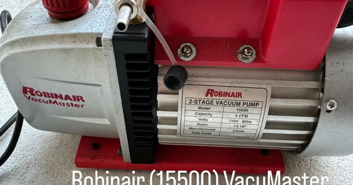 Robinair (15500) VacuMaster Economy Vacuum Pump - 2-Stage, 5 CFM, Red ...