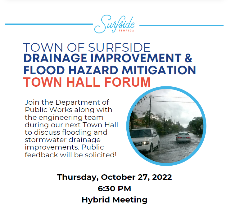 Save the Date! Drainage Improvement & Flood Hazard Mitigation Town Hall ...