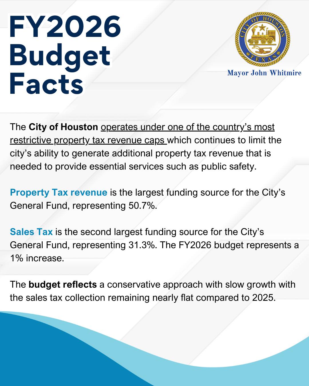 Houston, see below some facts about the proposed balanced budget for ...