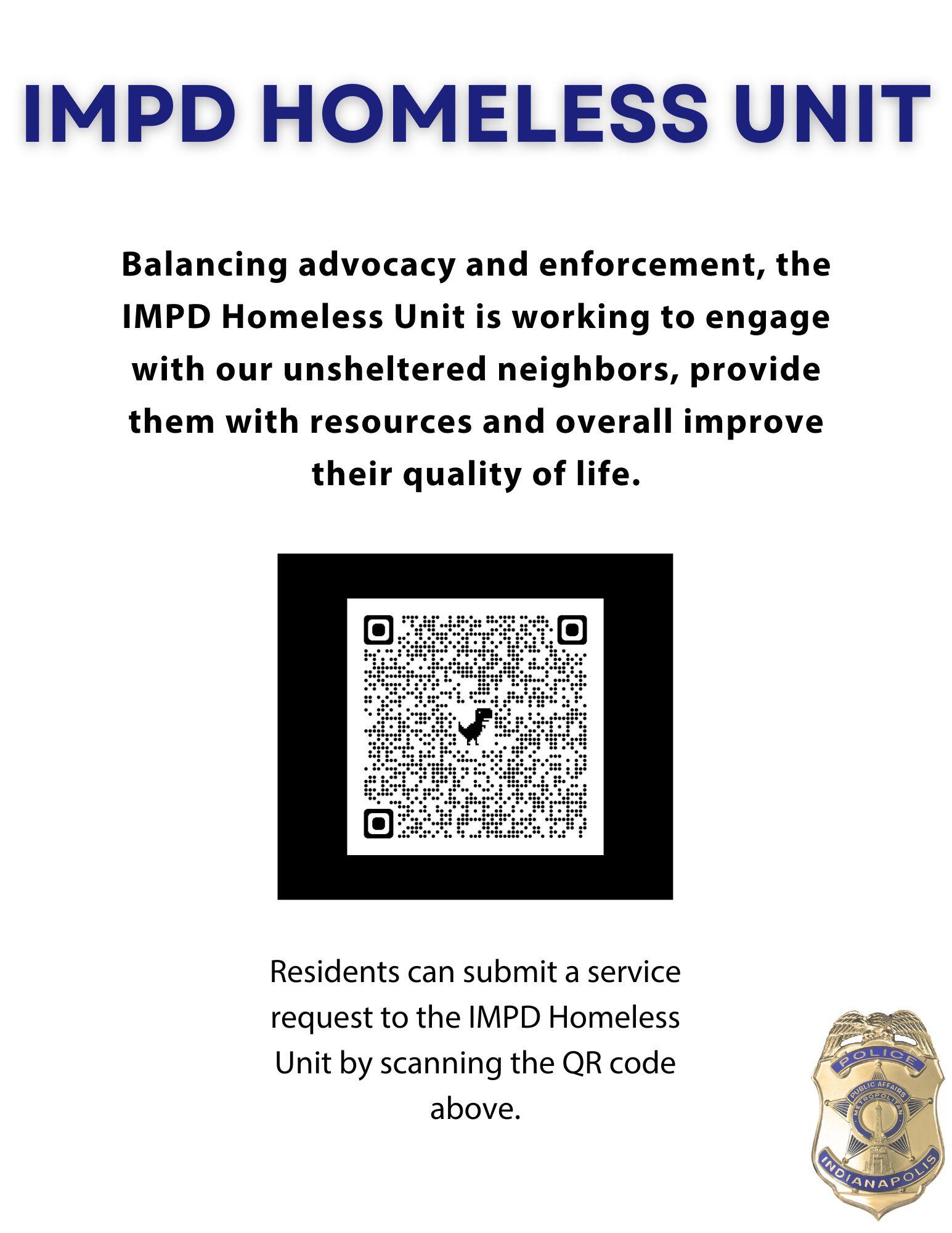 As part of the IMPD Homeless Unit's continuing effort to effectively ...