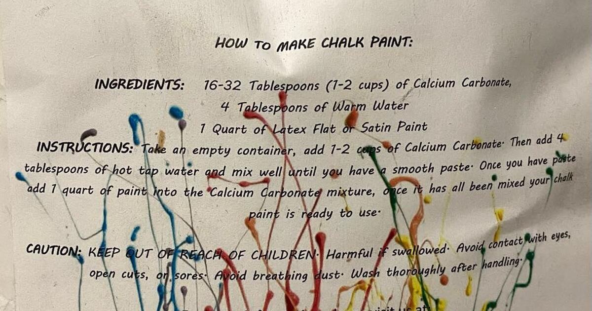 10lbs Calcium Carbonate/Chalk Paint for Free in Carlsbad, CA | For Sale ...