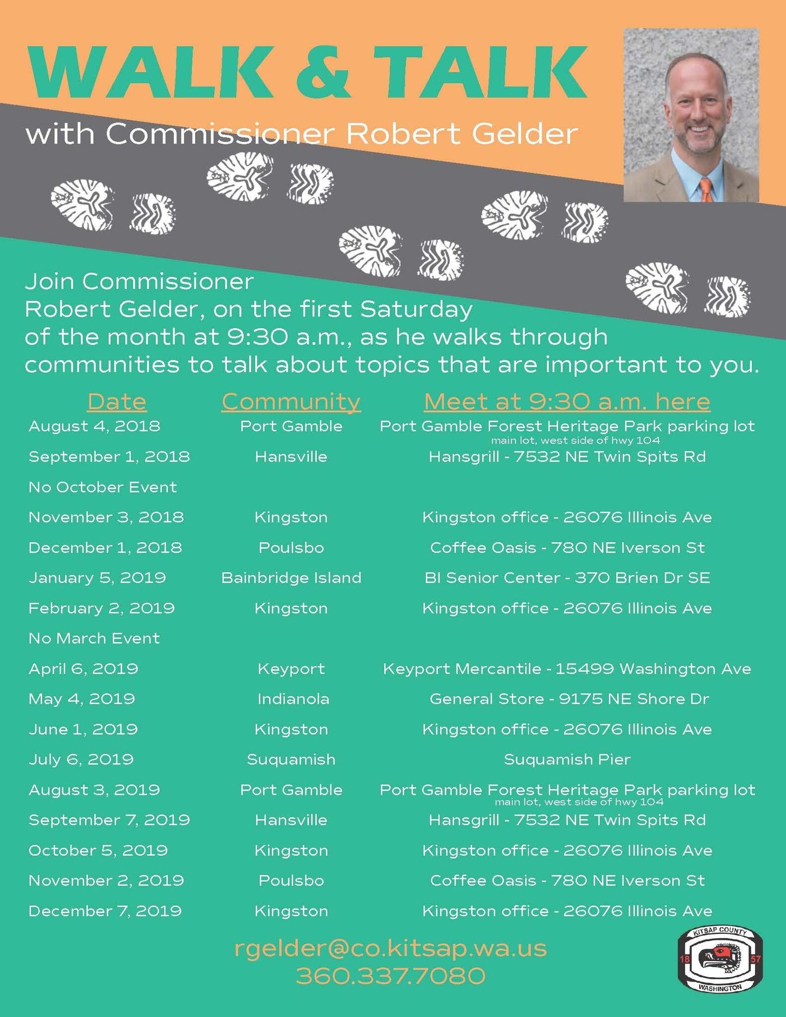 Join Commissioner Rob Gelder to "Walk & Talk" through North Kitsap ...