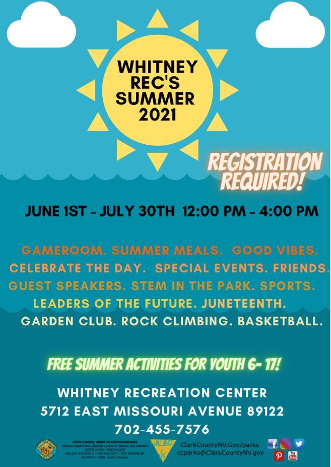 Whitney Recreation Center is ready for Summer to begin! (Las Vegas ...