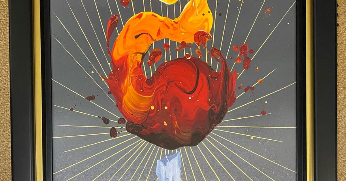 “Become The Light” by KRE8 is a hand embellished Giclee on canvas hand ...