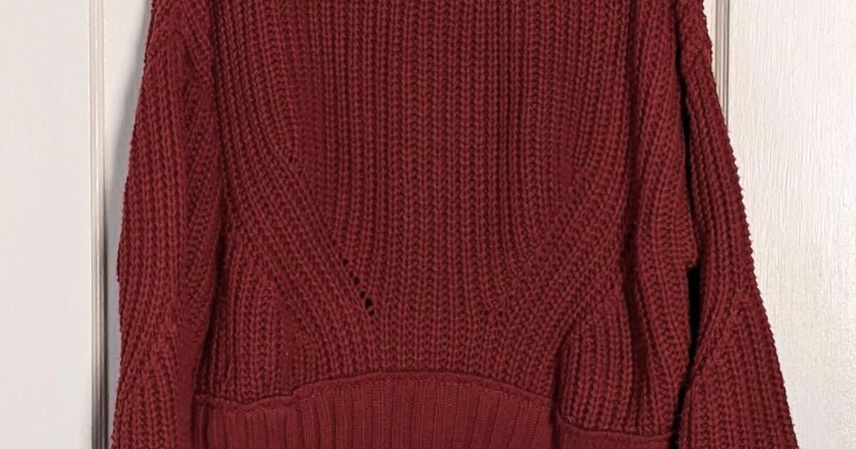 Burgundy Red Chunky Knit Sweater Size Small/Medium for $10 in Berkeley ...