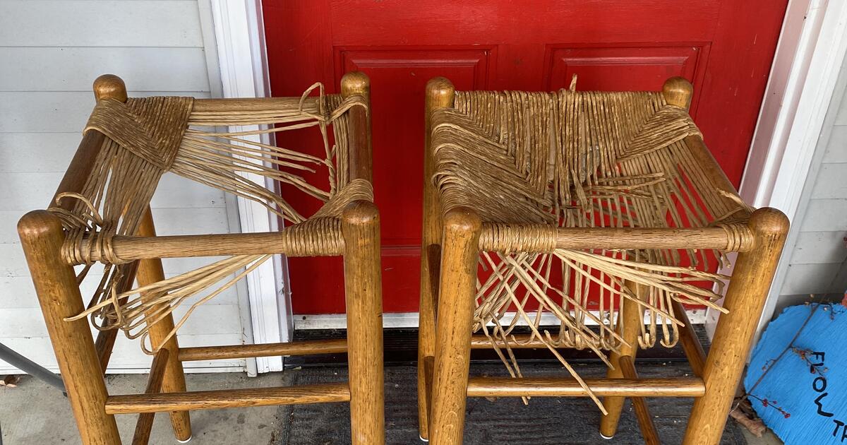 Free Sturdy Stools that need re-caning or upholstering for Free in High ...