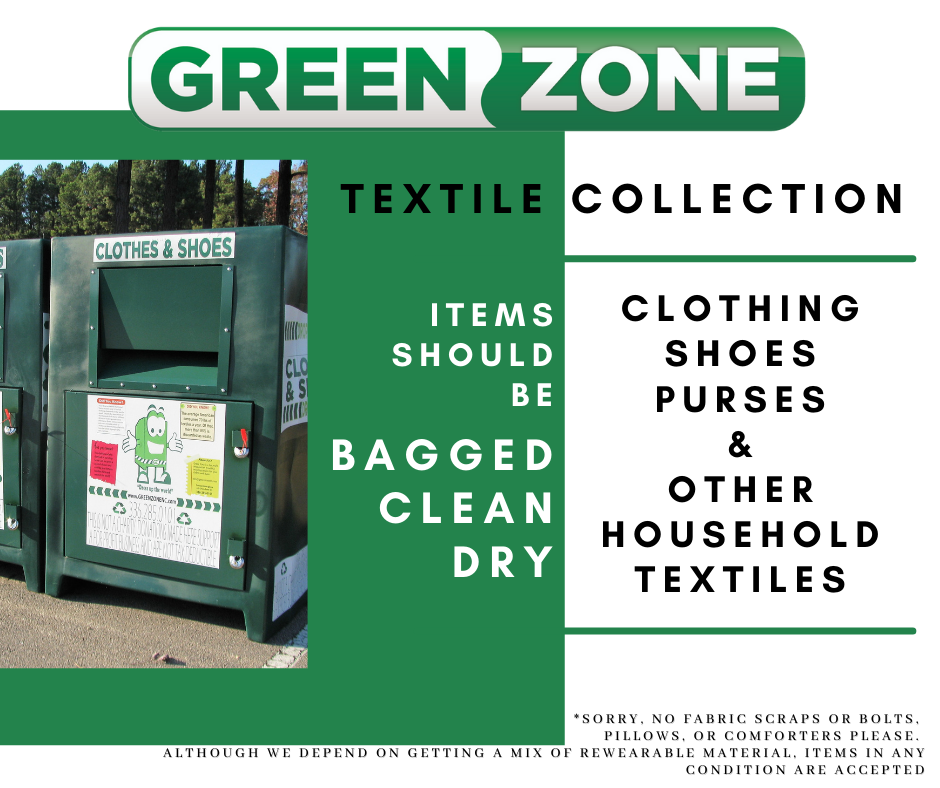 Don't forget the Green Zone Textile Collection Bin will be at Village ...