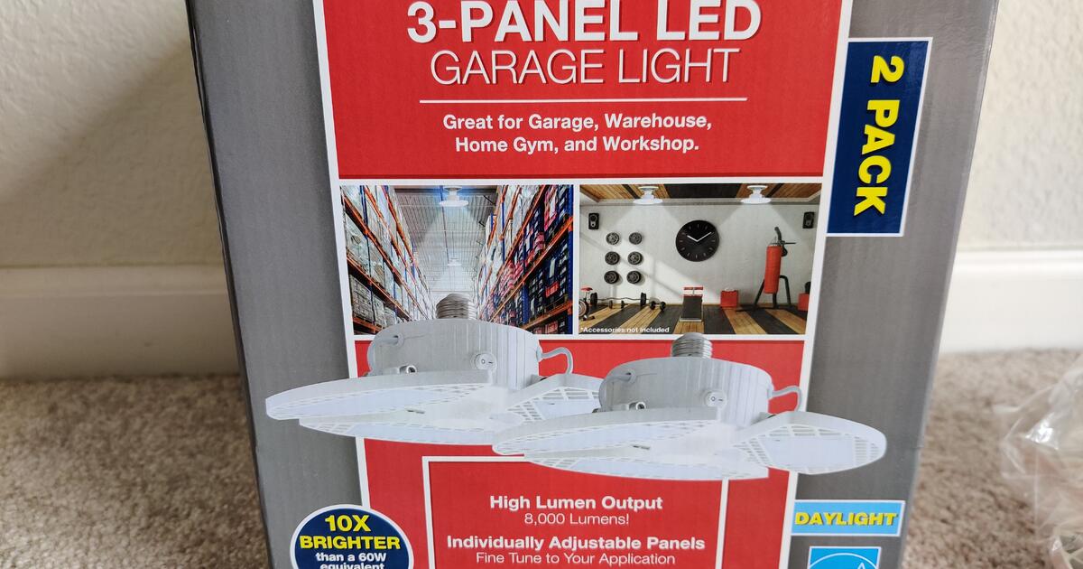 3 panel LED garage light for $15 in Champaign, IL | For Sale & Free ...