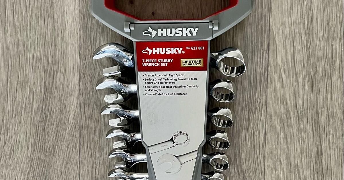 HUSKY 7-Piece Stubby Wrench Set - SKU 623 861 - MM - 10/11/12/13/14/15 ...