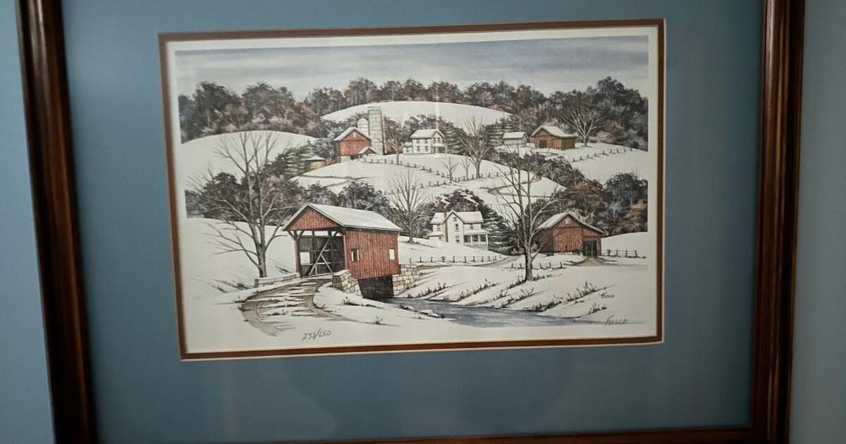 Don Fusco (Ohio Artist) Winter Scene Print for $10 in Grove City, OH ...