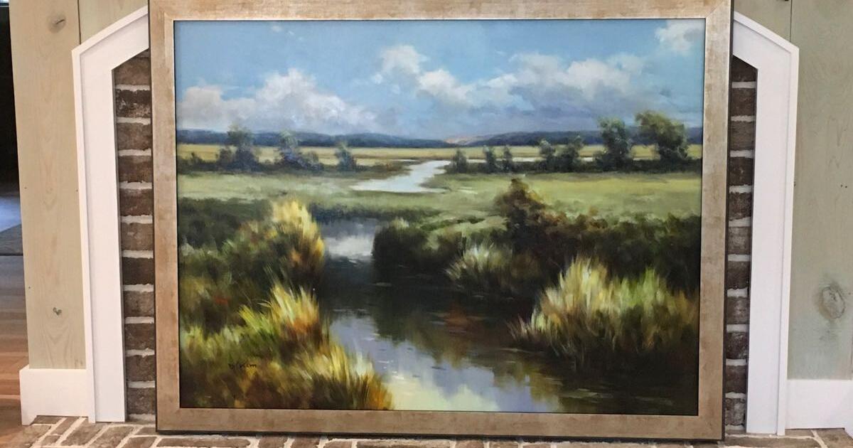 Marsh painting (Giclee), signed artist D S Kim - 53 x 41 Framed, Price ...