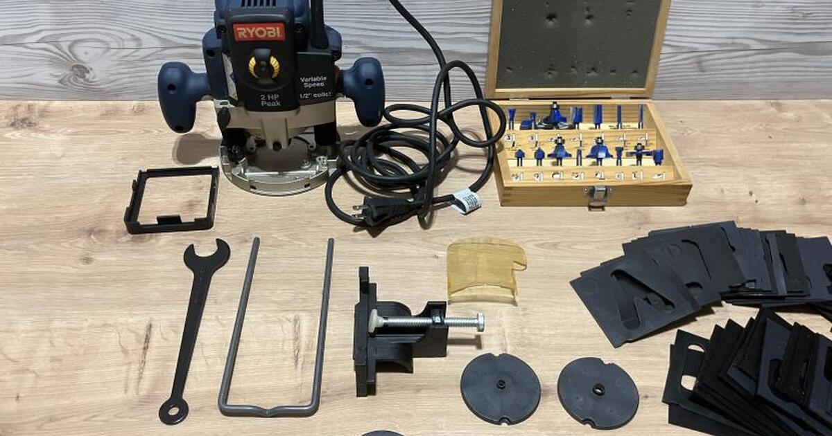 Ryobi Plunge Base Router, 10amp, variable speed, 2HP peak for $130 in ...