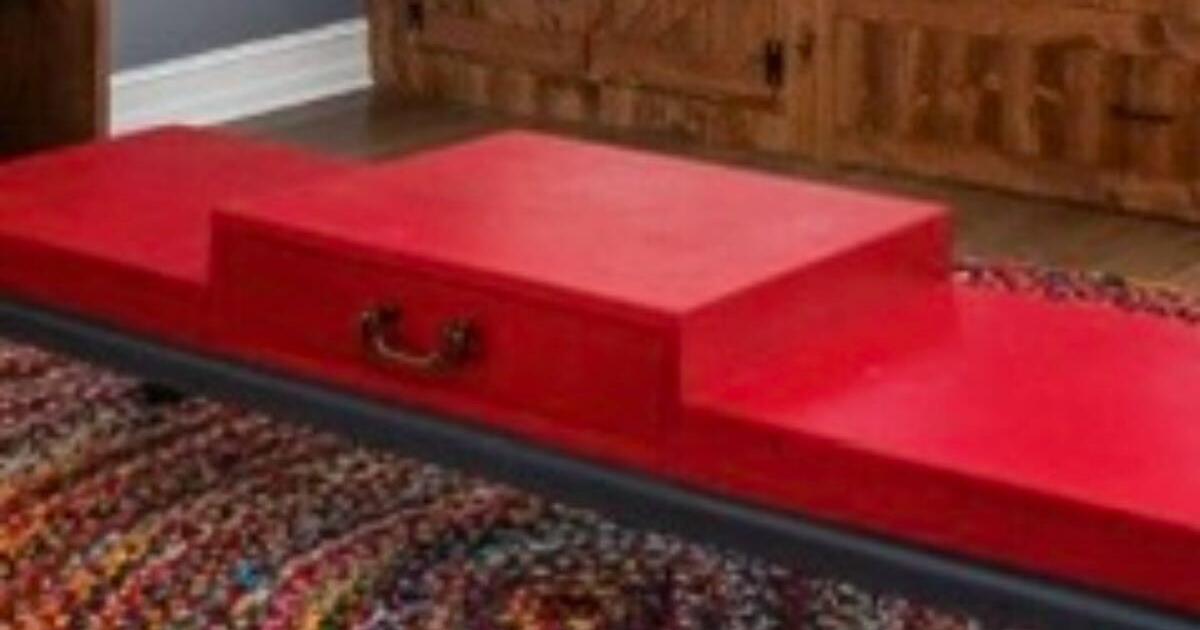 Modern lacquered painted one of a kind wooden low rise table $99 for ...