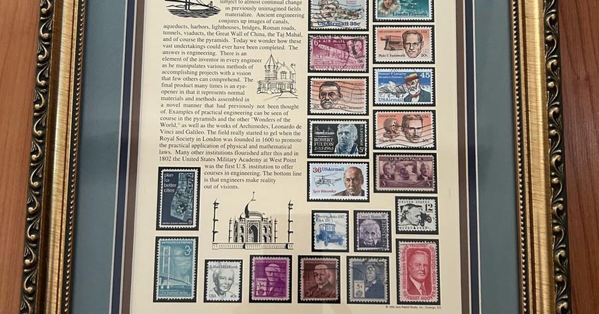 Framed Engineering Stamp Collection for $40 in Austin, TX | For Sale ...