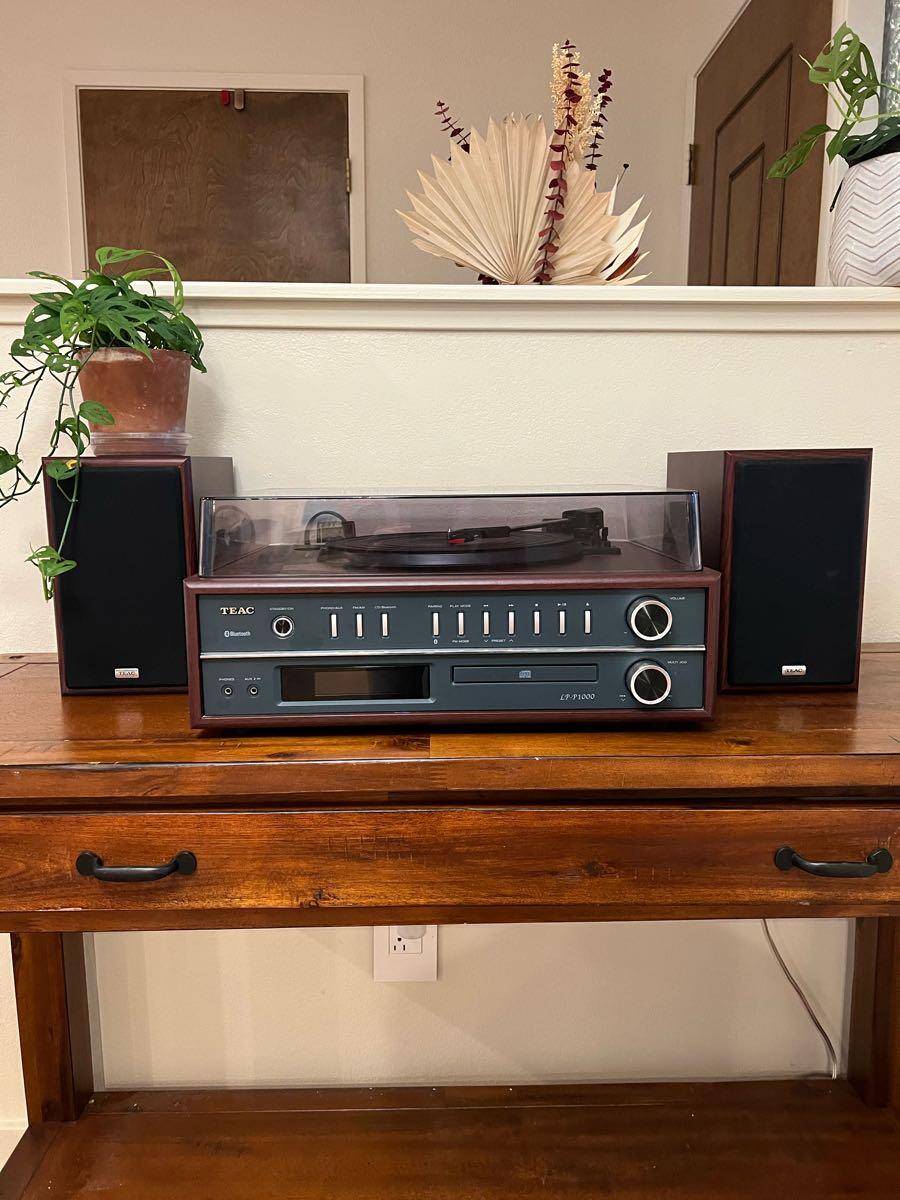 Teac LP-P1000 Record Player Turntable Stereo System with CD/Bluetooth ...