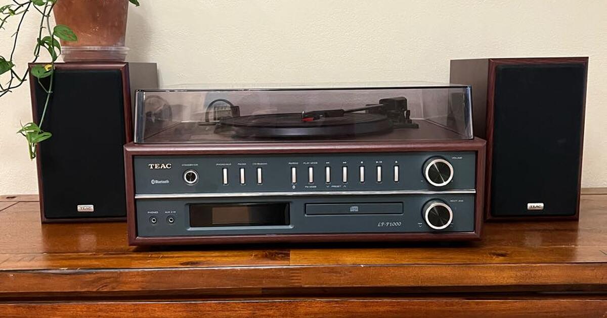 Teac LP-P1000 Record Player Turntable Stereo System with CD/Bluetooth ...