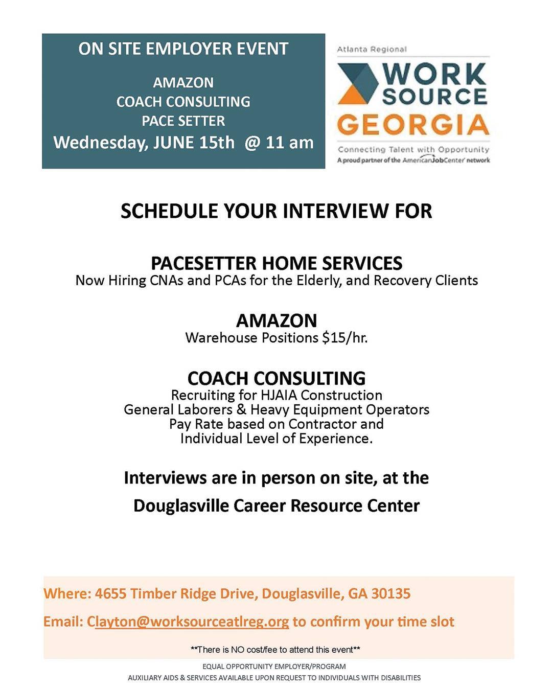 Worksource Georgia On Site Employer Events (Clayton County Board of ...