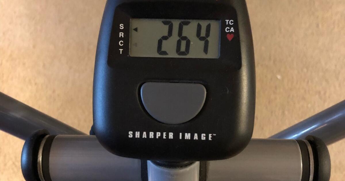 Sharper Image - Foldaway Elliptical Strider w/ heart-rate monitor ...