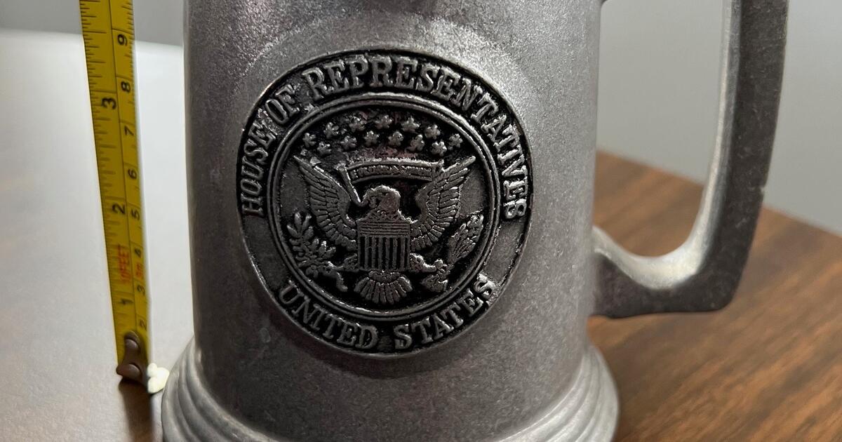Pewter stein mug with U.S. House of Representatives seal for $10 in ...