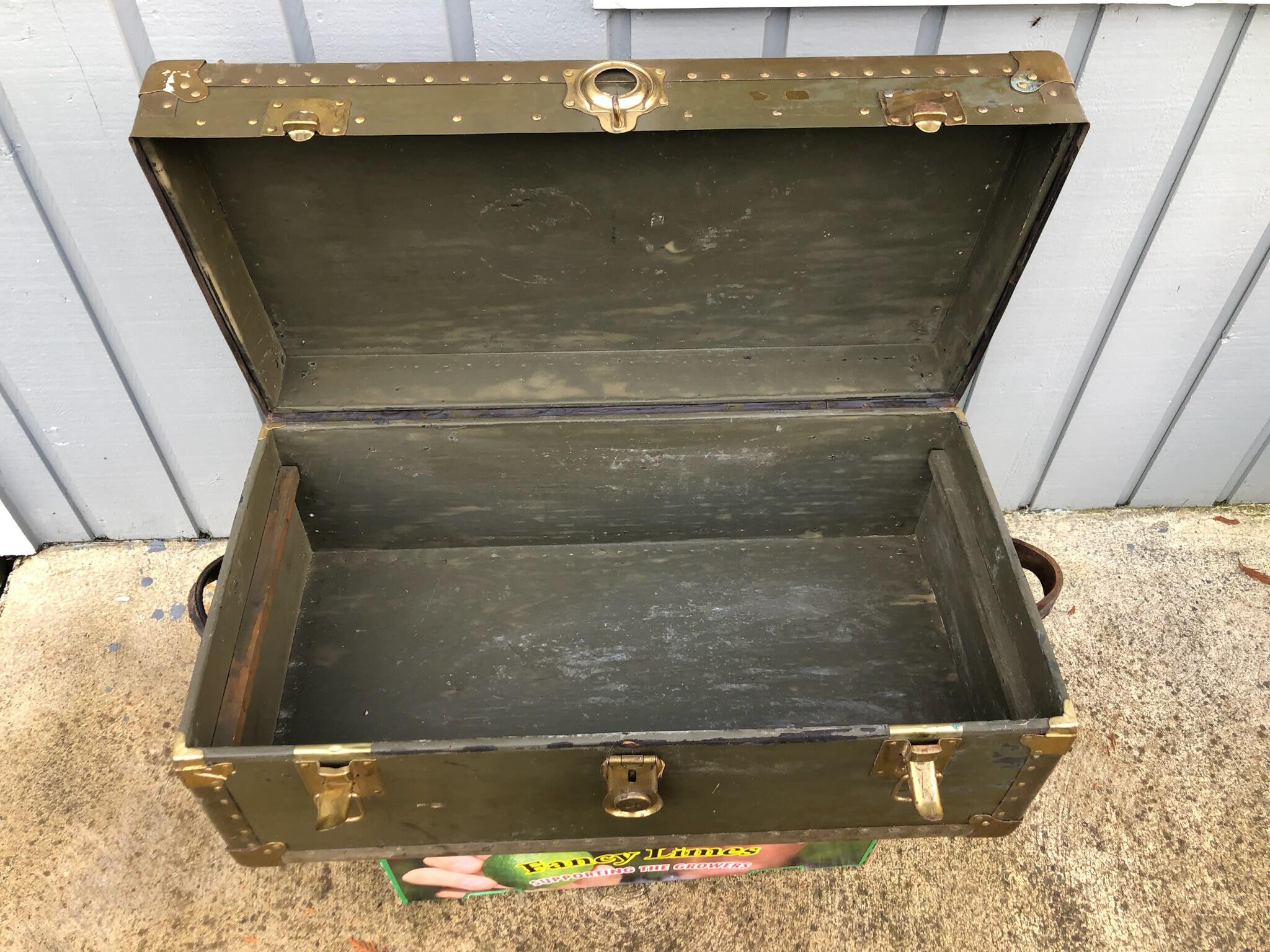 3 Vintage World War II Army Military Foot Locker Trunks for $85 in ...