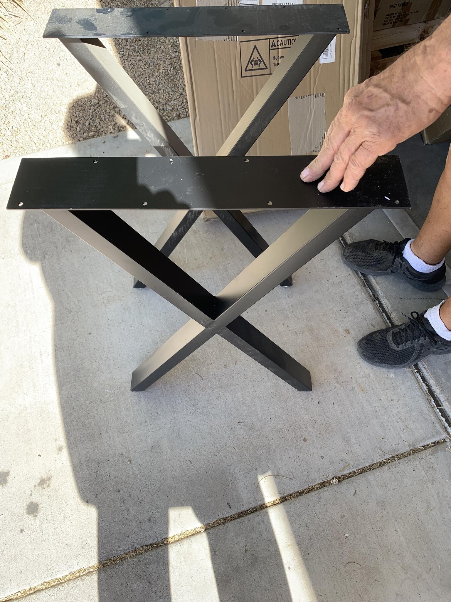 Set of triangular table legs, see photo. for $25 in Scottsdale, AZ ...