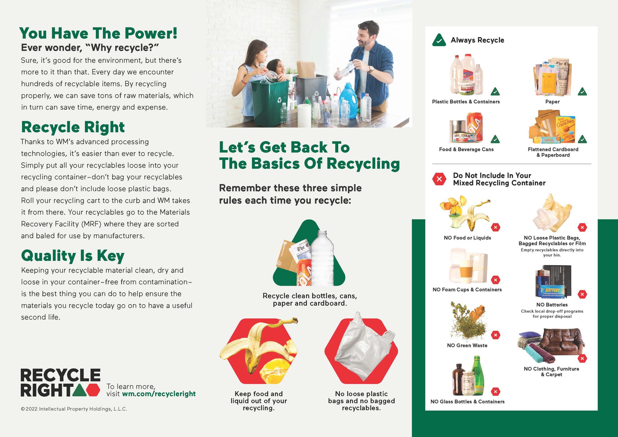 ♻️ RECYCLE RIGHT: A Recycling Guide from your Waste Management Team ...