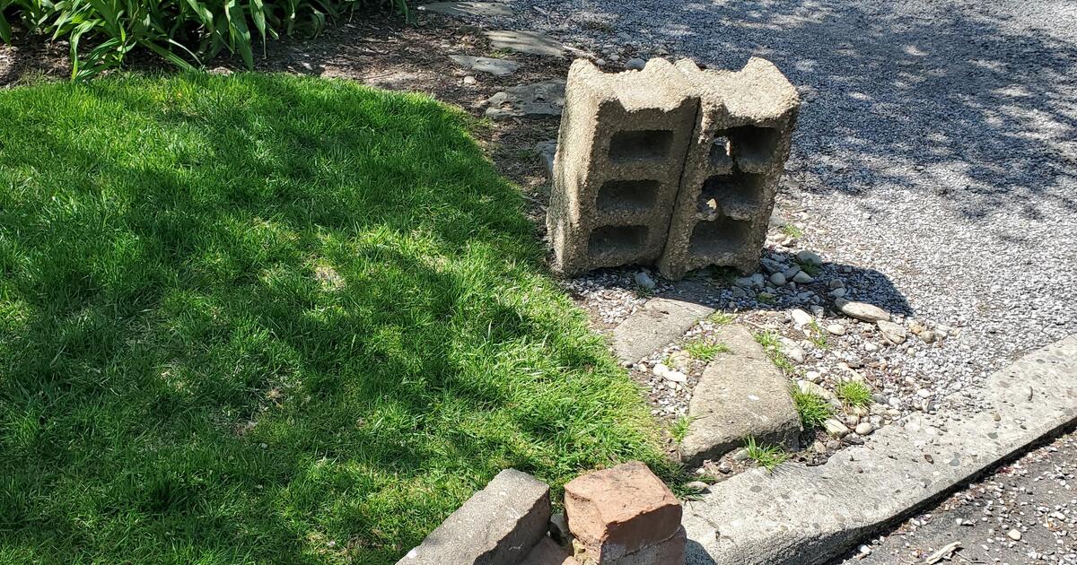 Free at curb, cinder blocks, random broken bricks for Free in ...