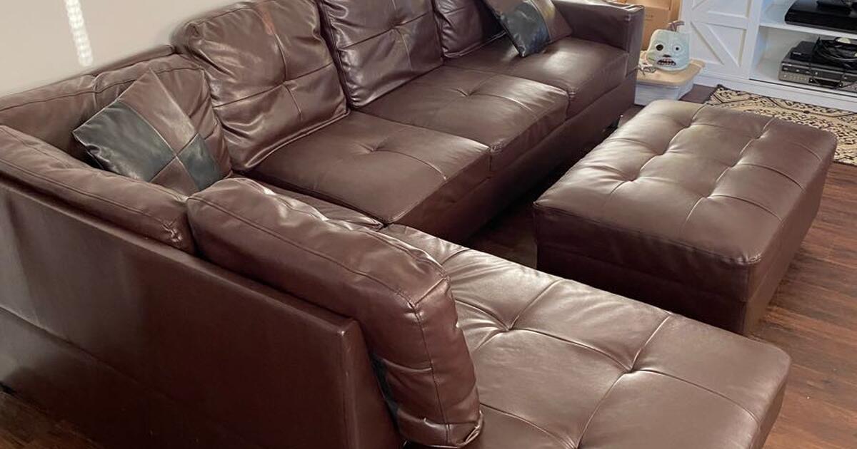 Wayfair Vinyl Sectional w/ Ottoman for Free in Columbia, MD | For Sale ...