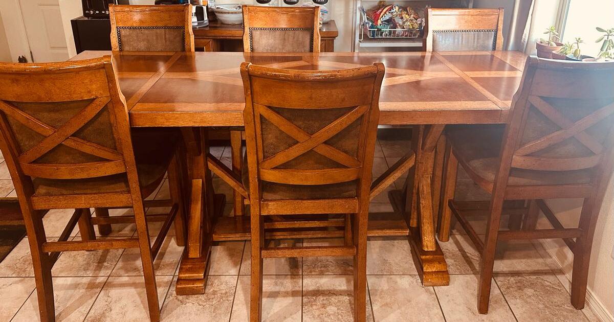 SturdyWooden Dining Table Set & a Nick-Nack Show Case for $450 in Santa ...