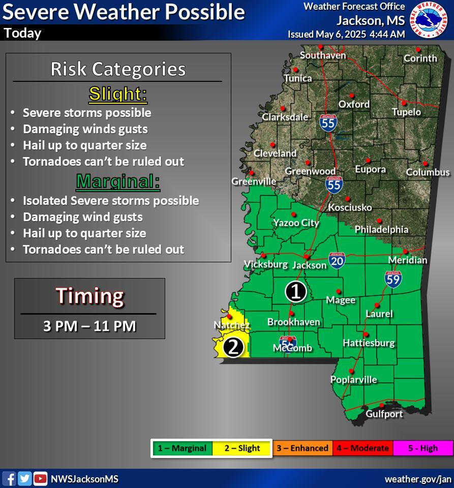 🌧️ Severe weather alert (5/6–5/8): Heavy rain☔️ could bring flash ...