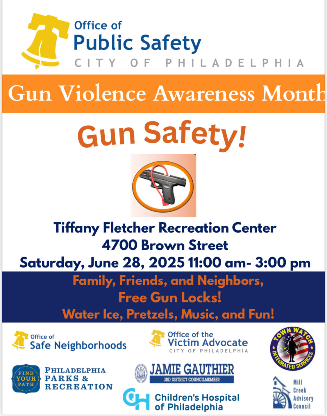 Philadelphia Gun Violence Awareness Month Gun Safety Community Resource Fair Event Saturday June ...