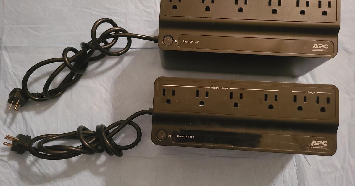 2x APC Back-UPS 450 Battery Backup Surge Protector for $39 in Houston ...