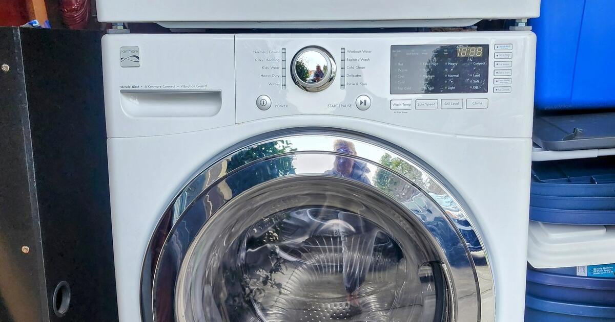 Kenmore Elite Front Load Washer & Dryer set with risers for $600 in ...
