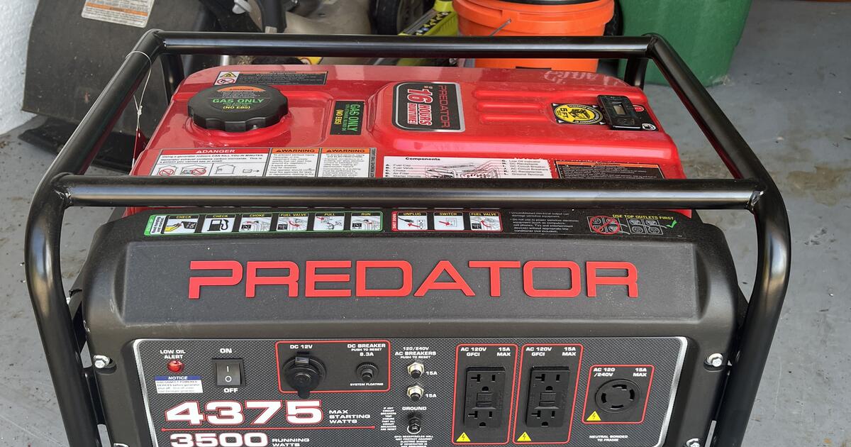 Predator 4375 Generator for $350 in Cape Coral, FL | For Sale & Free ...