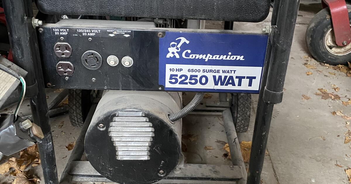 Companion 5250 Watt Generator for $200 in Clarkston, MI | For Sale ...
