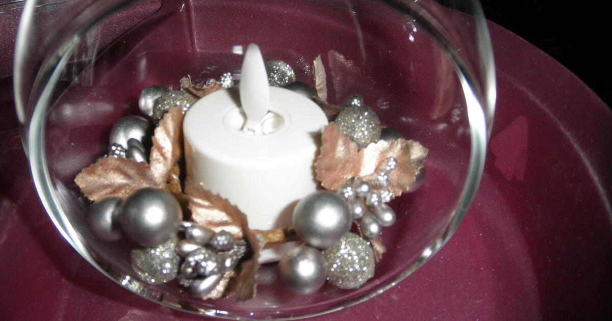 NEW Glass ornaments with battery candle, wreath and remote control for ...