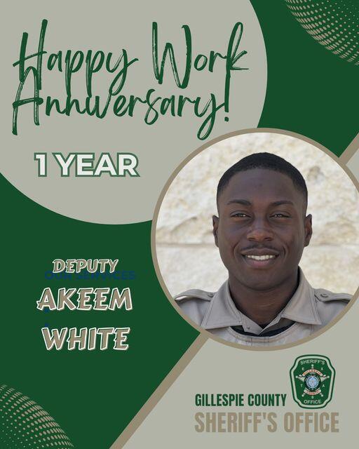 Congratulations to Deputy Akeem White on his 1st work anniversary with ...