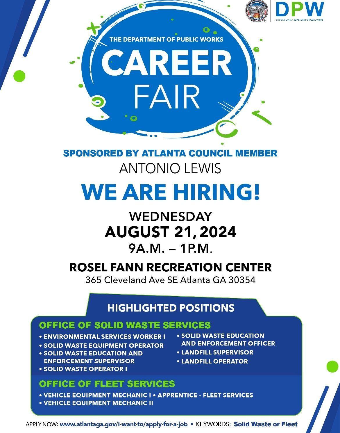 Atlanta DPW is Hiring. (Atlanta Fire Rescue Department) — Nextdoor ...