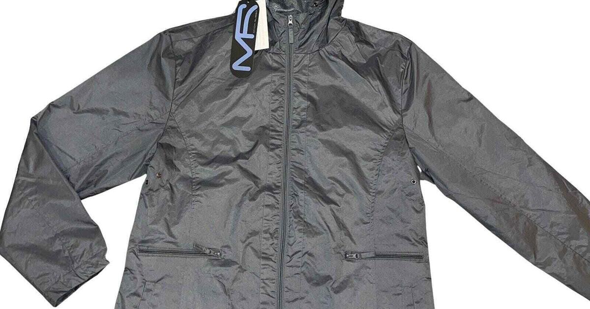 NEW Mack Russo Men’s Windbreaker Jacket Size XXL Gray Water Resistant ...