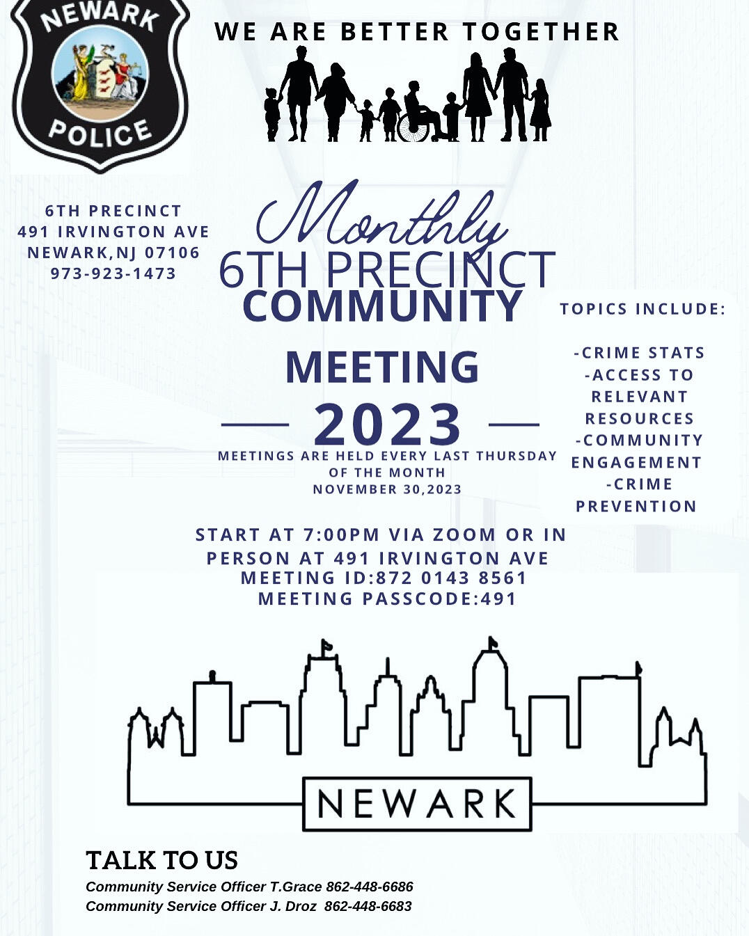 6th Precinct Commanders and Community Service Officers cordially invite ... 6th Precinct Commanders and Community Service Officers cordially invite ...