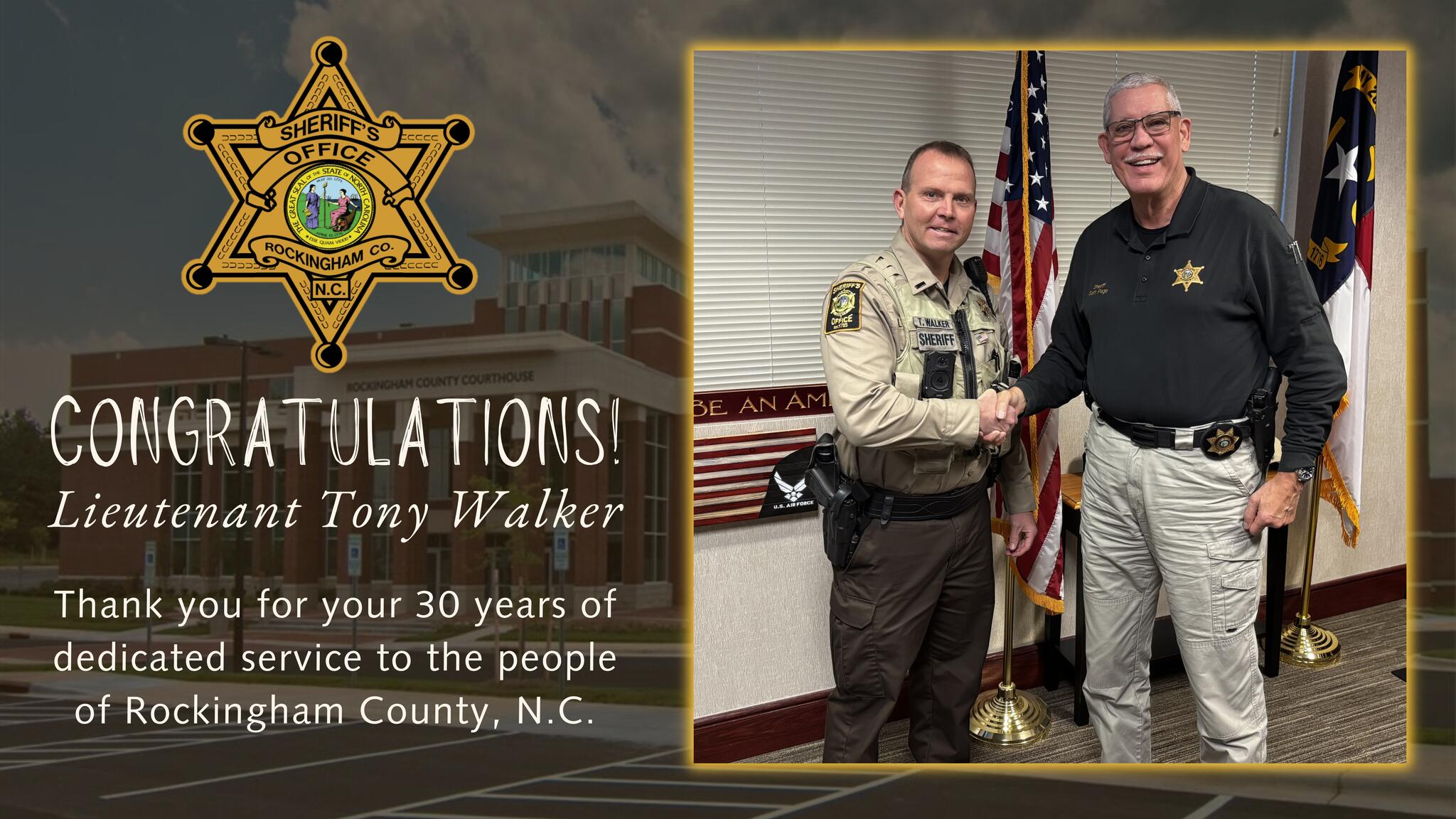 THE ROCKINGHAM COUNTY SHERIFF'S OFFICE CONGRATULATES LIEUTENANT TONY ...