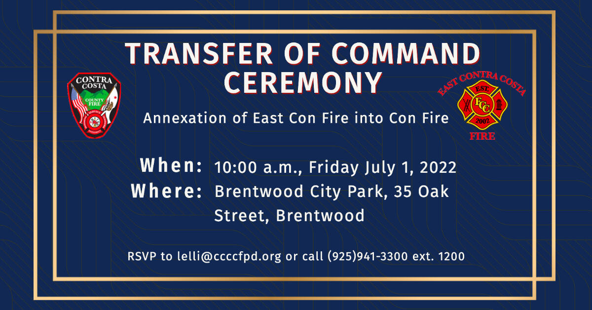 TRANSFER OF COMMAND CEREMONY (City of Brentwood) — Nextdoor — Nextdoor