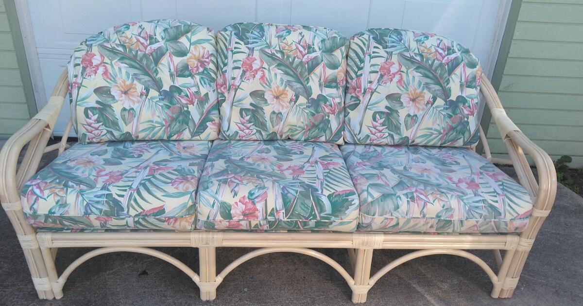 Benchcraft Rattan Couch for $100 in Wilmington, NC | For Sale & Free ...