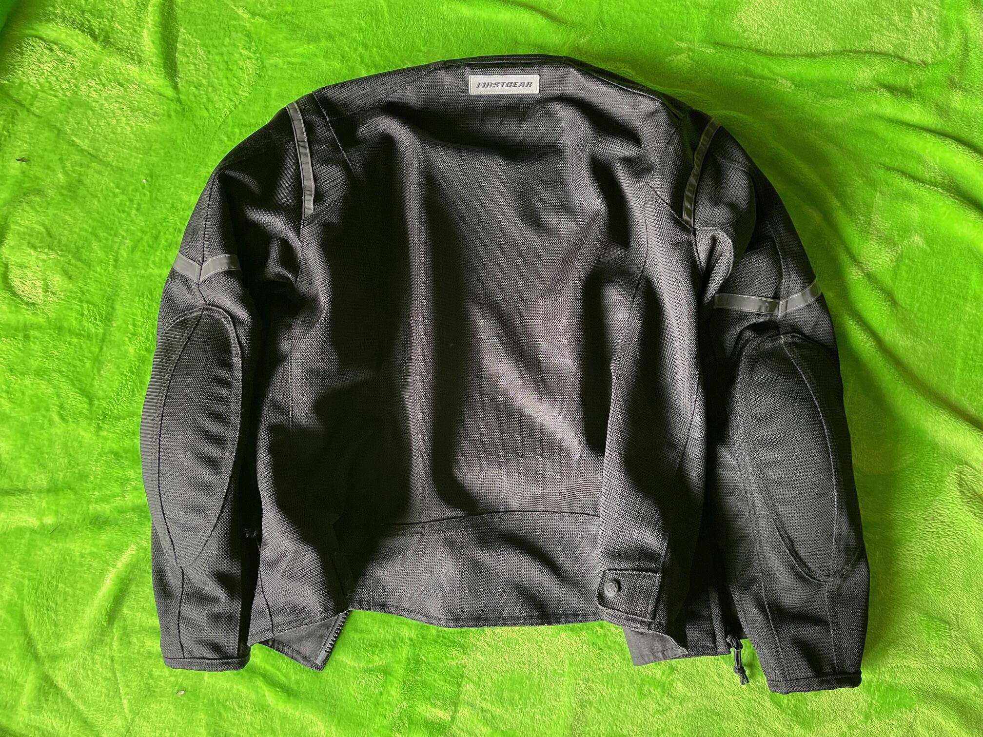 Firstgear Jacket Adult M Black Motorcycle Hypertex Padded Elbows for ...